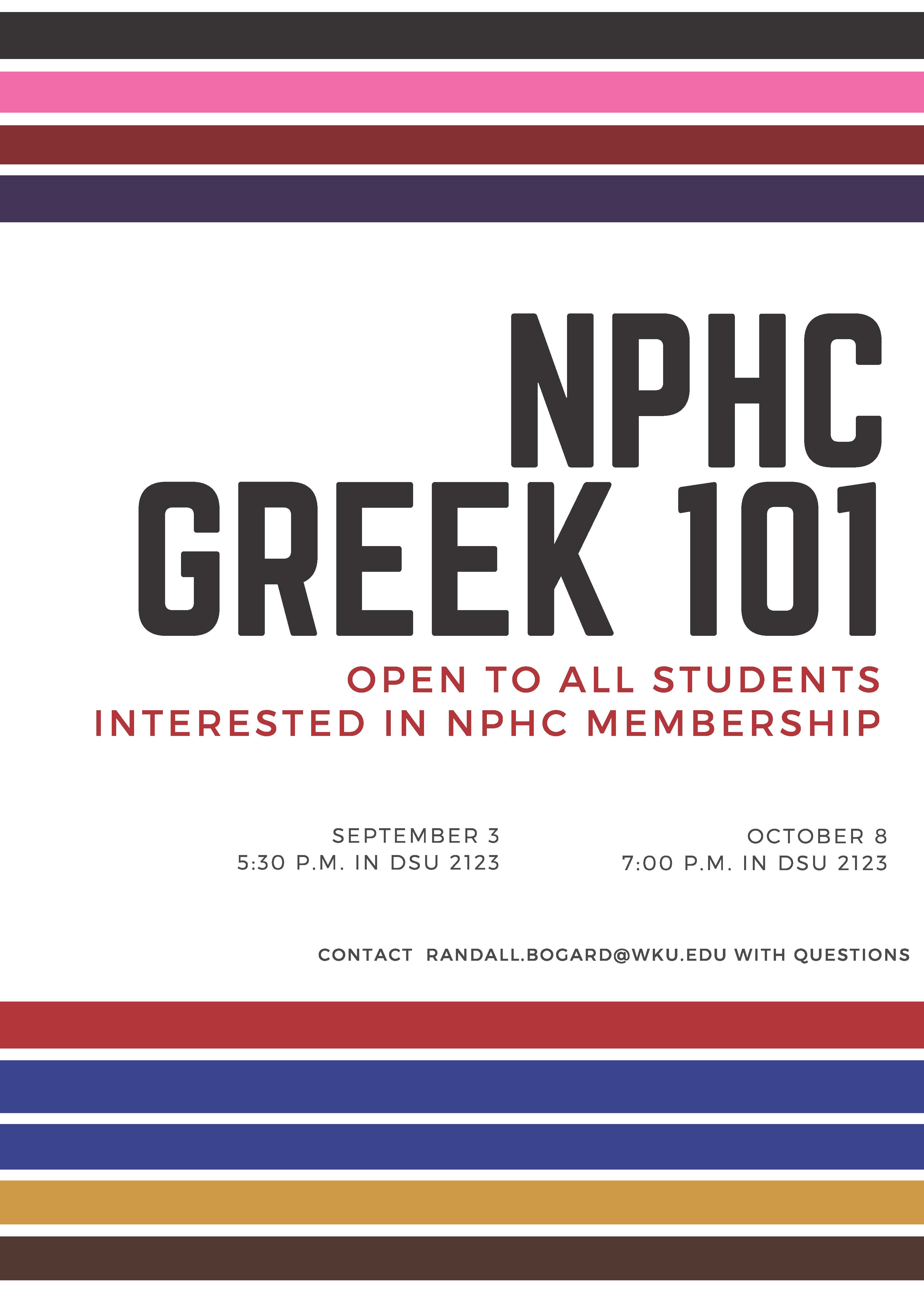 NATIONAL PAN-HELLENIC (NPHC) | Western Kentucky University